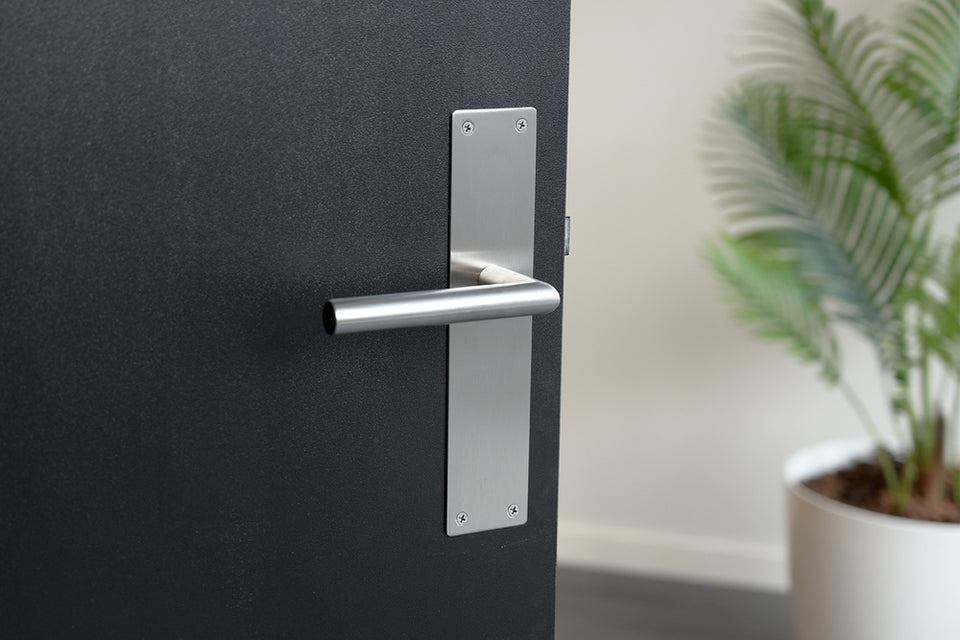 Nuoro door handle stainless steel - Door handle on blind shield ...